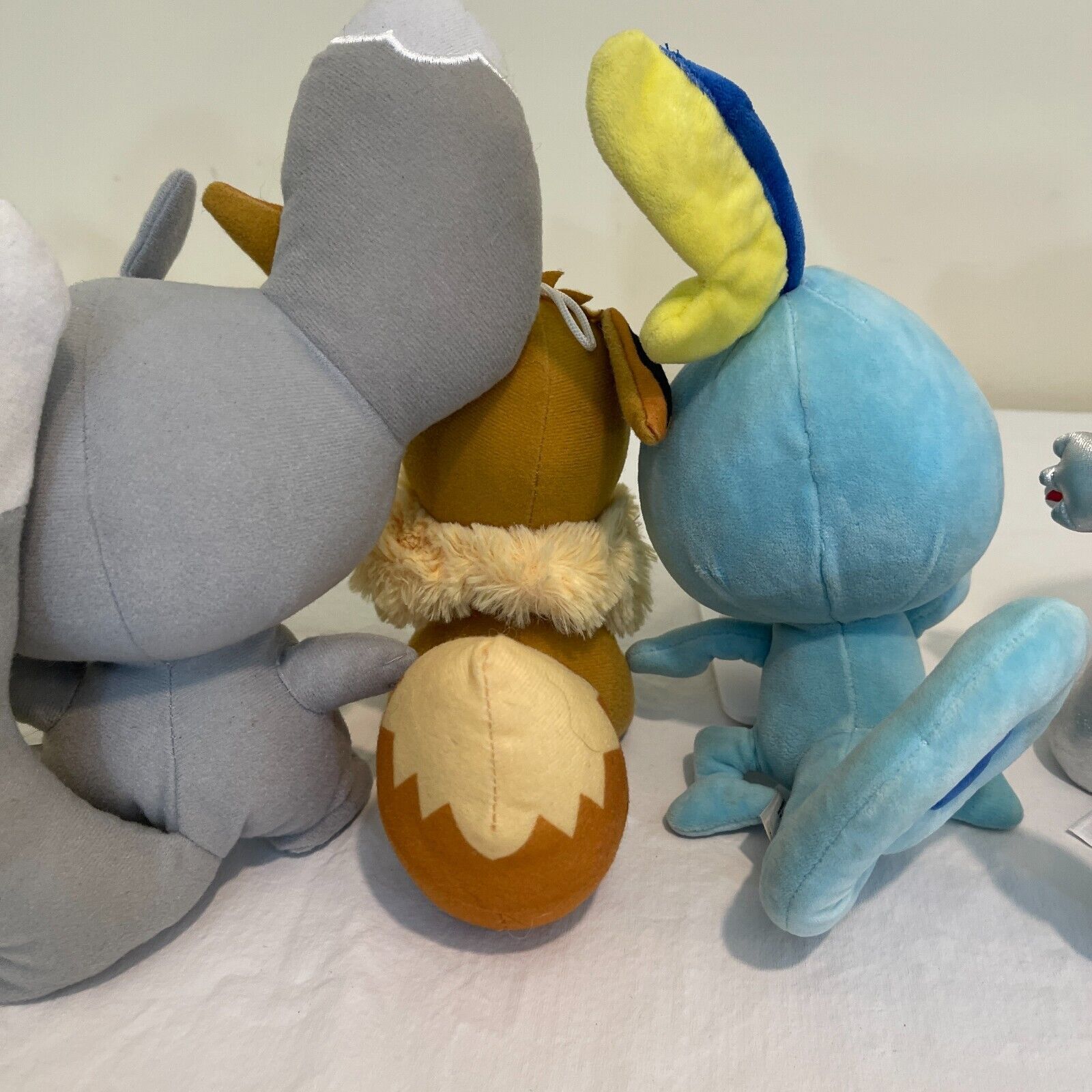 POKEMON PLUSH LOT Evee Sobble Pikachu Charmander Bulbasaur Minccino ...