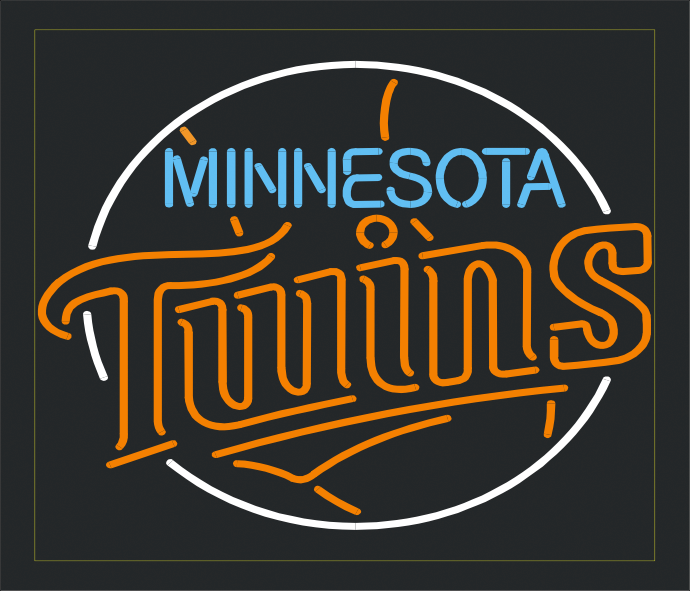 MLB Minnesota Twins Neon Sign 20" x 20" - Other Collectible Lighting