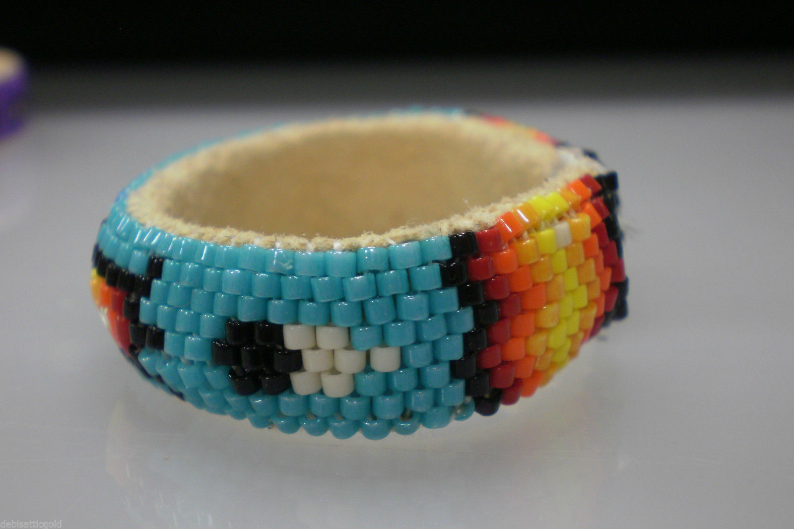 New Born Baby Cuff Bracelet Native American Cherokee Beads Flower Fire ...