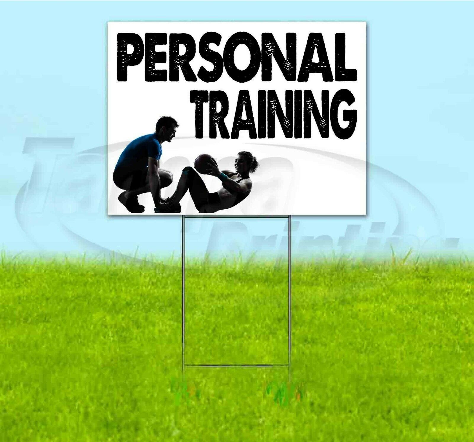 PERSONAL TRAINING 18x24 Yard Sign WITH STAKE Corrugated Bandit BUSINESS ...