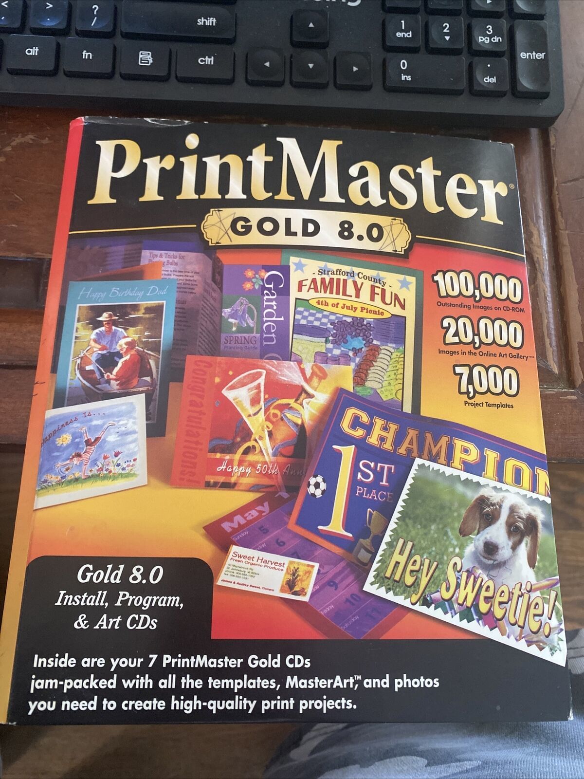 PrintMaster Gold 8.0- 7 Disc Set- Art CDs Broderbund Vintage Software ...
