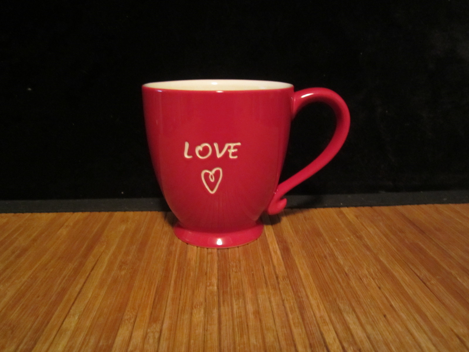 2006 Starbucks Red White Embossed Love Hearts Valentine Coffee Mug Tea ...