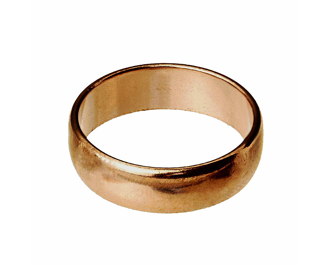 4.5 mm Solid Copper Wedding Band Ring, Stacking Rings. Unisex Design ...