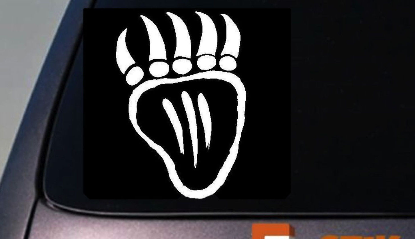 Native American Bear Paw Decal Western car window laptop trailer ...