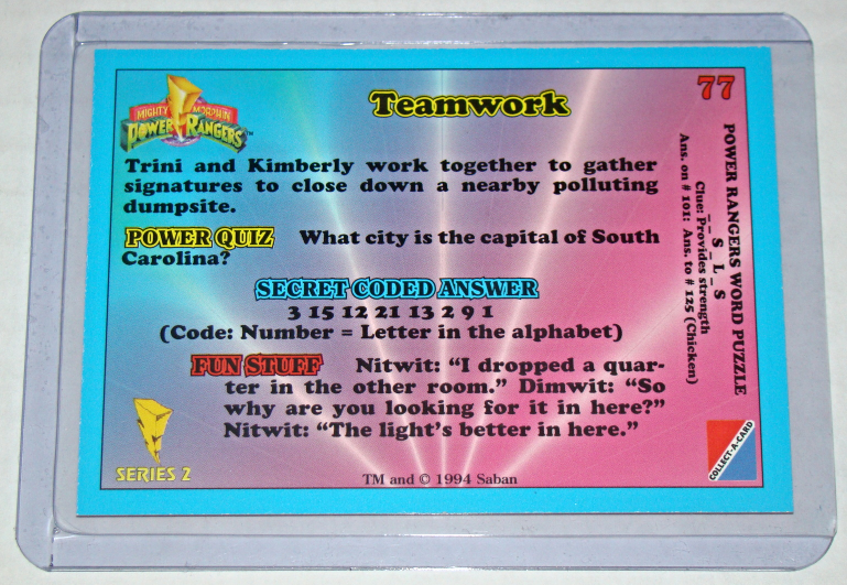 Mighty Morphin Power Rangers (1994) Teamwork and similar items