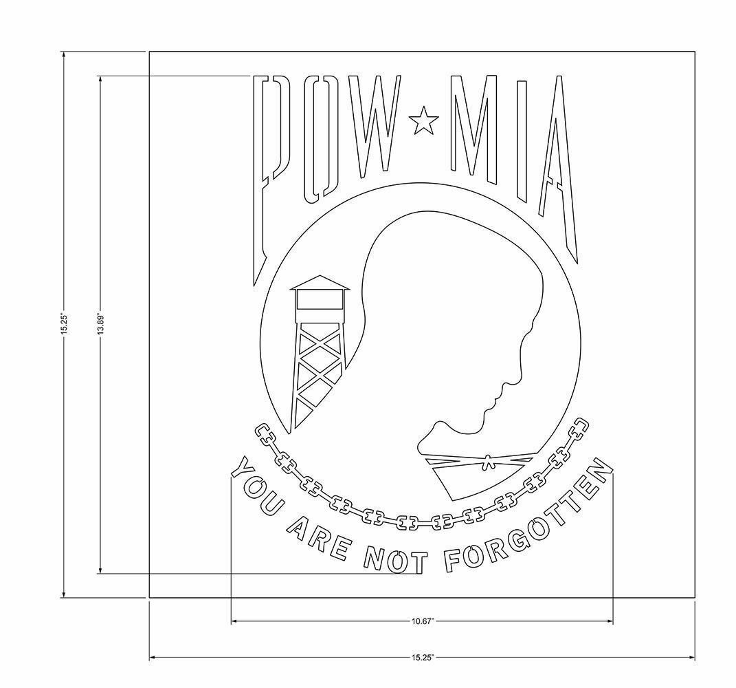 POW-MIA Flag Stencil 15 1/4" x 15 1/4" Painting /Crafts/ Templates ...