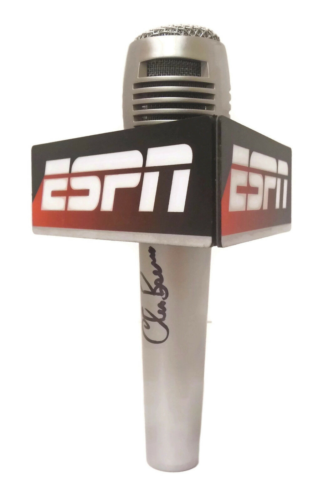 Chris Berman Signed Autographed Microphone with ESPN Mic Flag NFL MLB ...