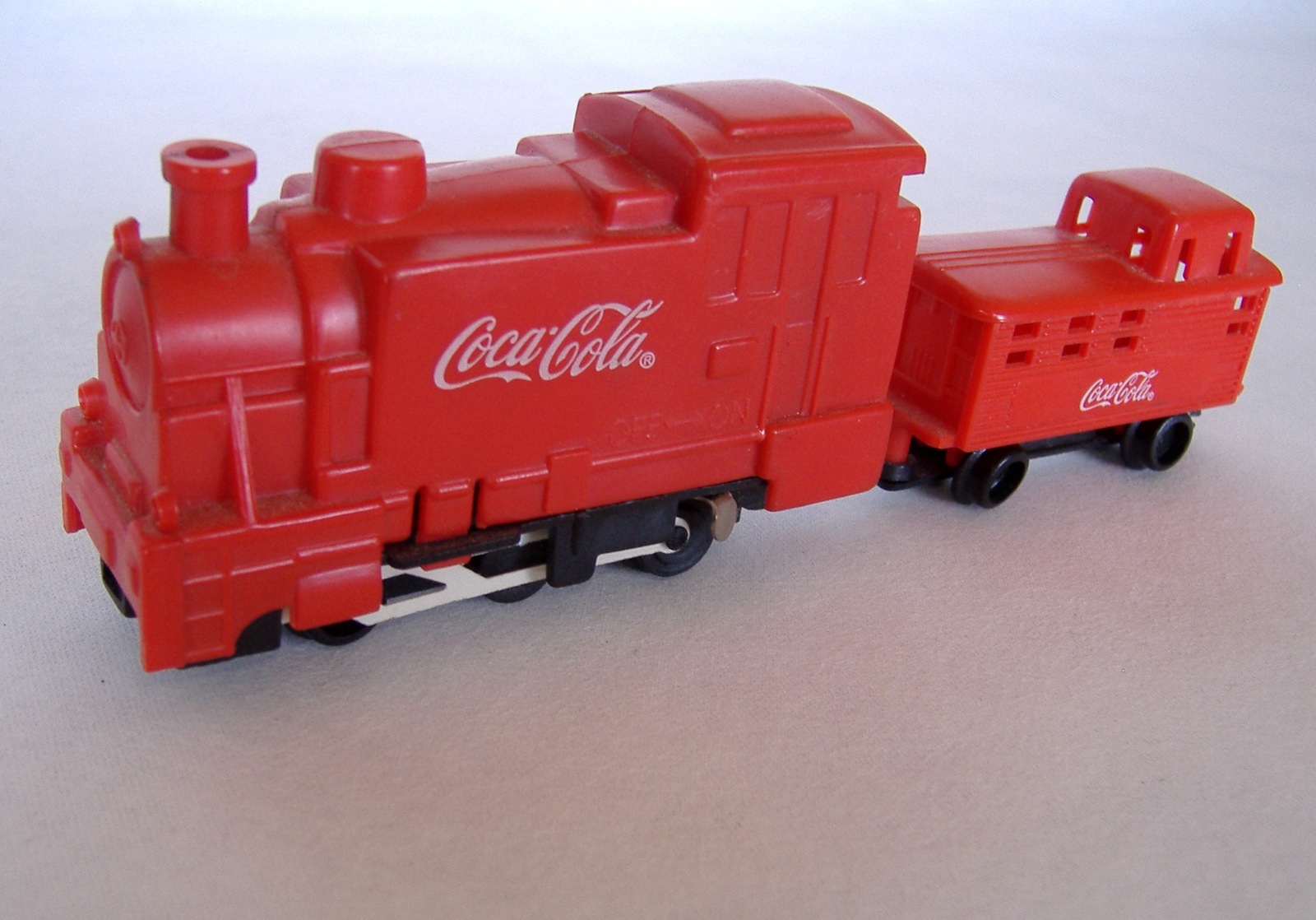 Coca Cola Red Toy Trains Set 2 Plastic Engine Passenger Collectible ...