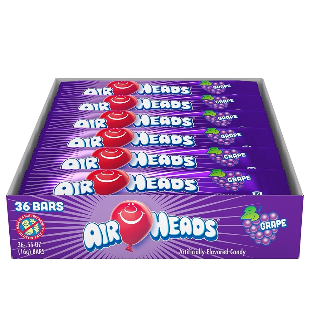 Airheads Grape 36 Count Candy Bulk Candies Taffy Chewy Airhead Air ...
