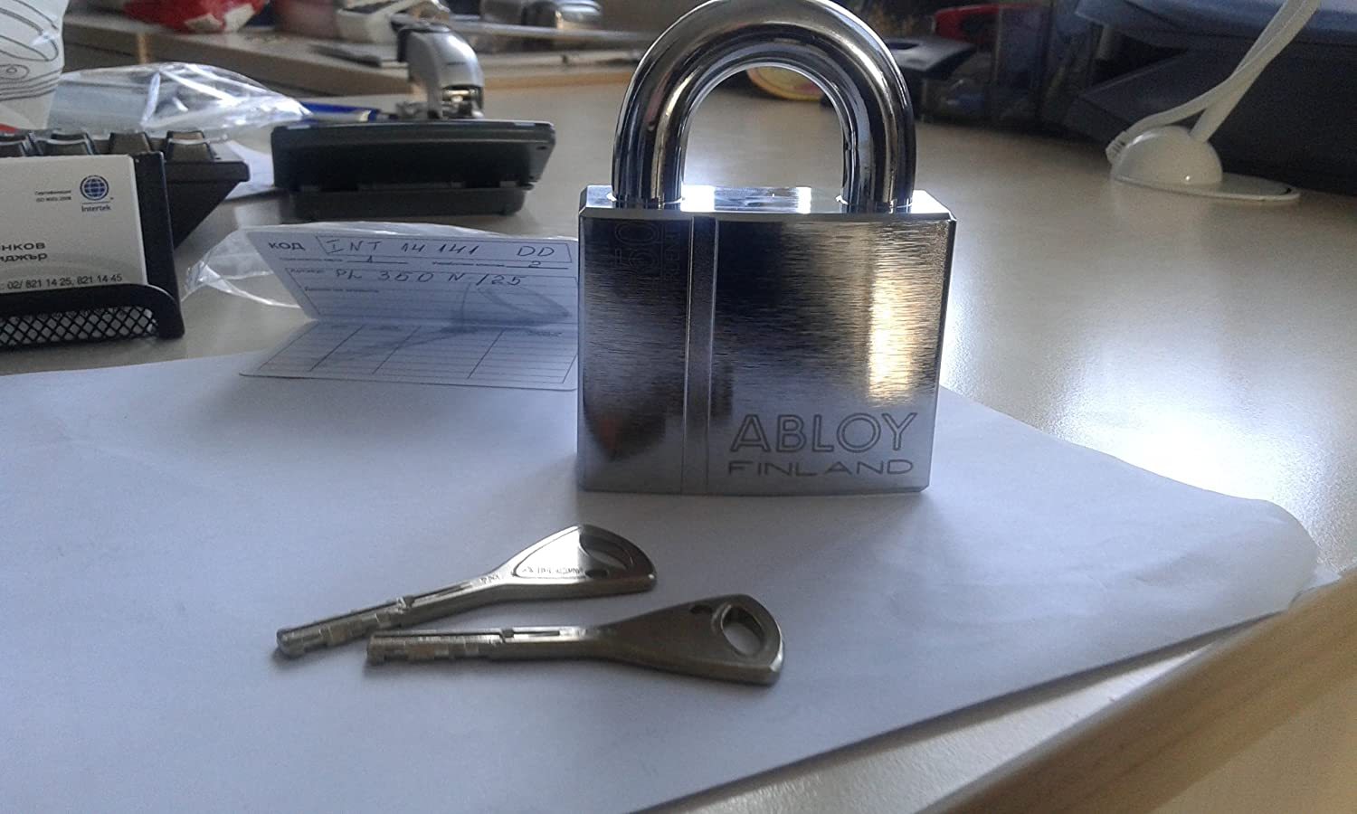 ABLOY PL350 N PROTEC Steel Padlock Shackle Clearance 25mm 2 Keys And ID ...