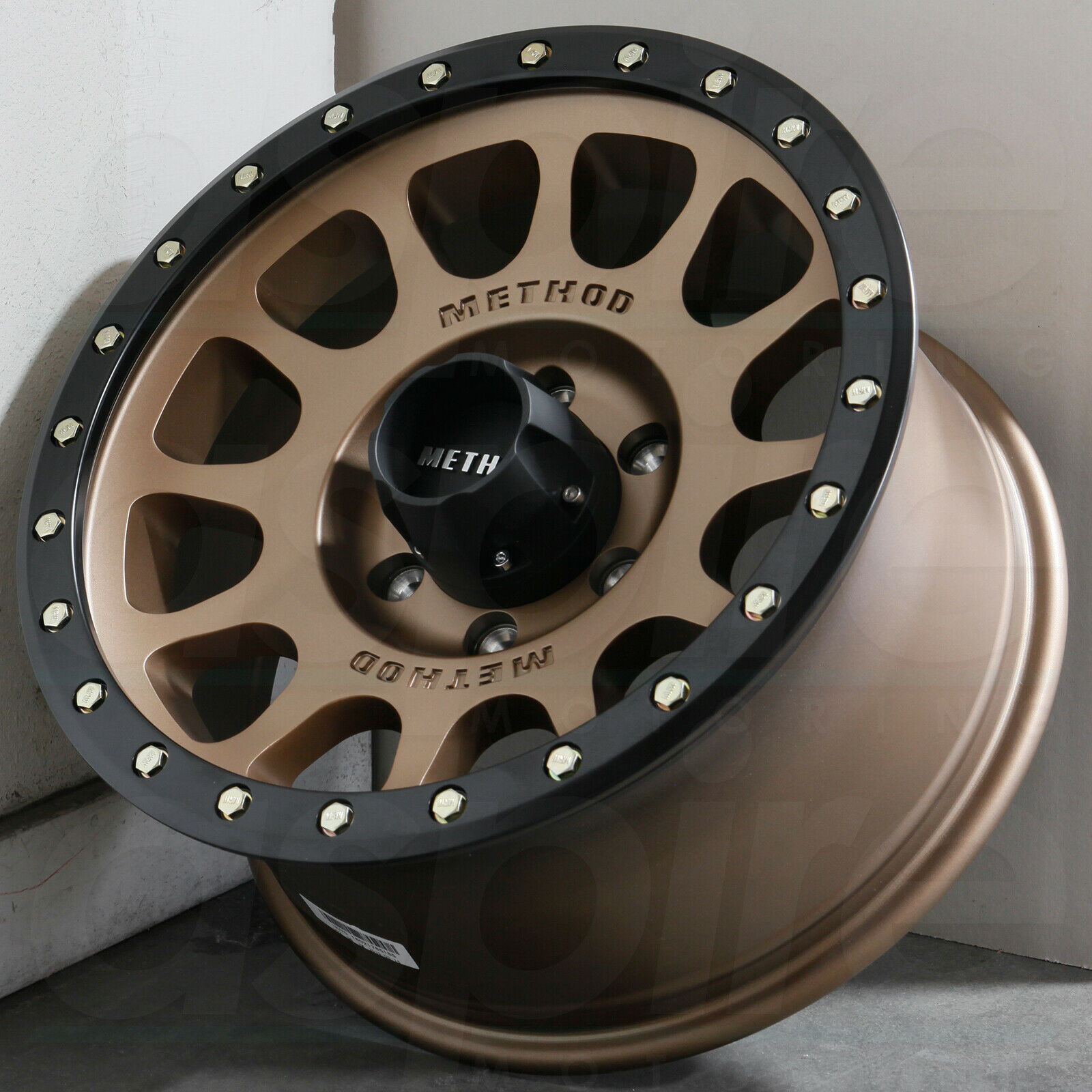 18x9 Method MR305 NV 5x150 25 Bronze Black Ring Wheels Rims Set(4) - Wheels