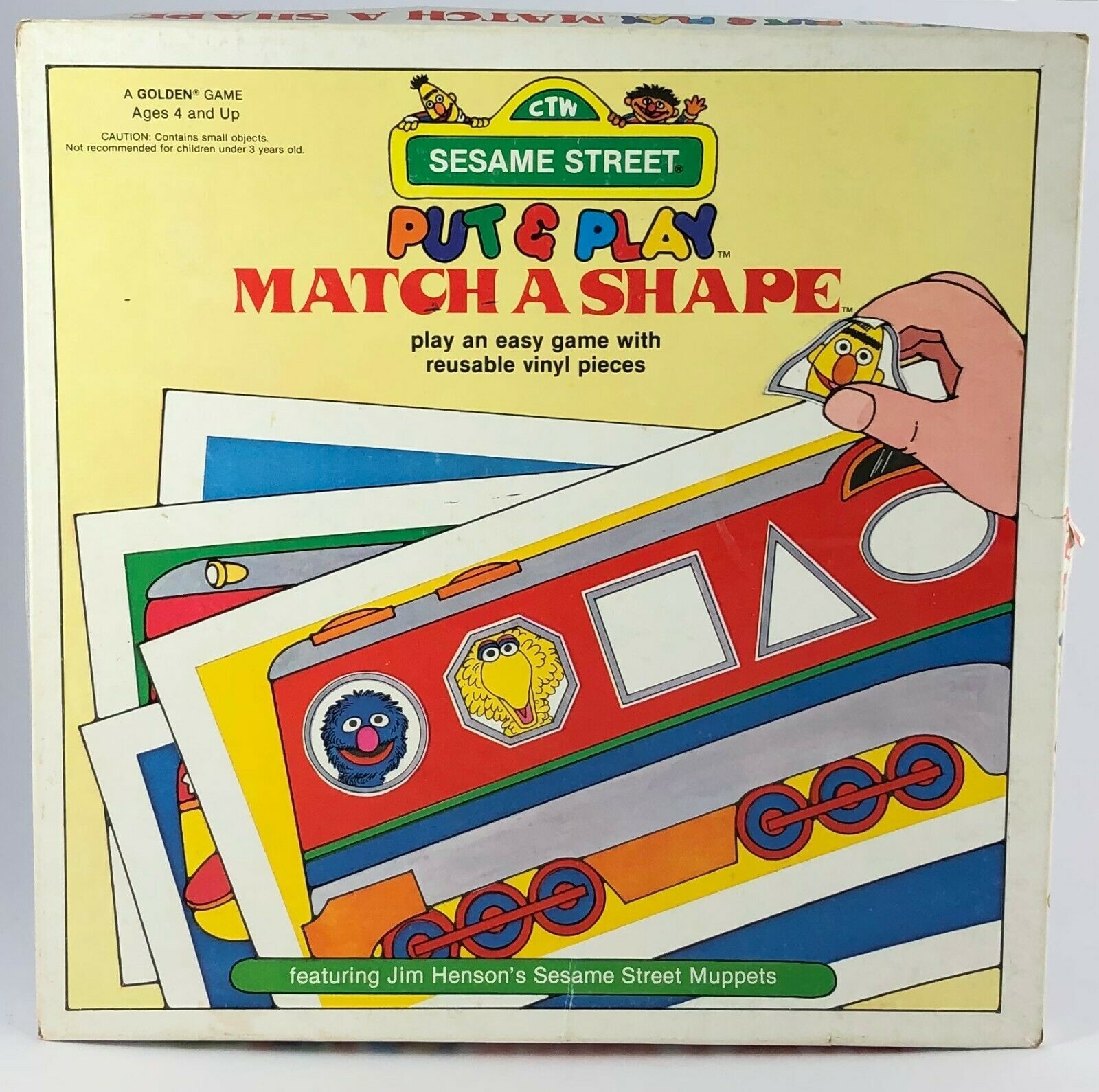 Vintage 1981 Sesame Street Matching Shapes Educational Game Jim Henson ...