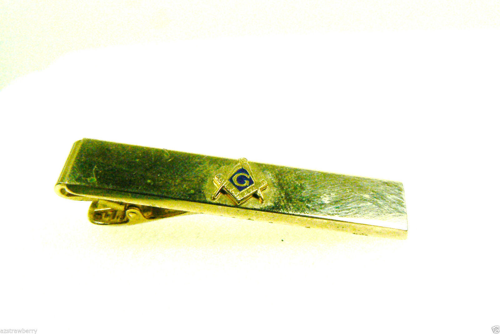 Vintage Anson Men's Gold Tone Metal Masonic Coat Of Arms Enamel Emblem 