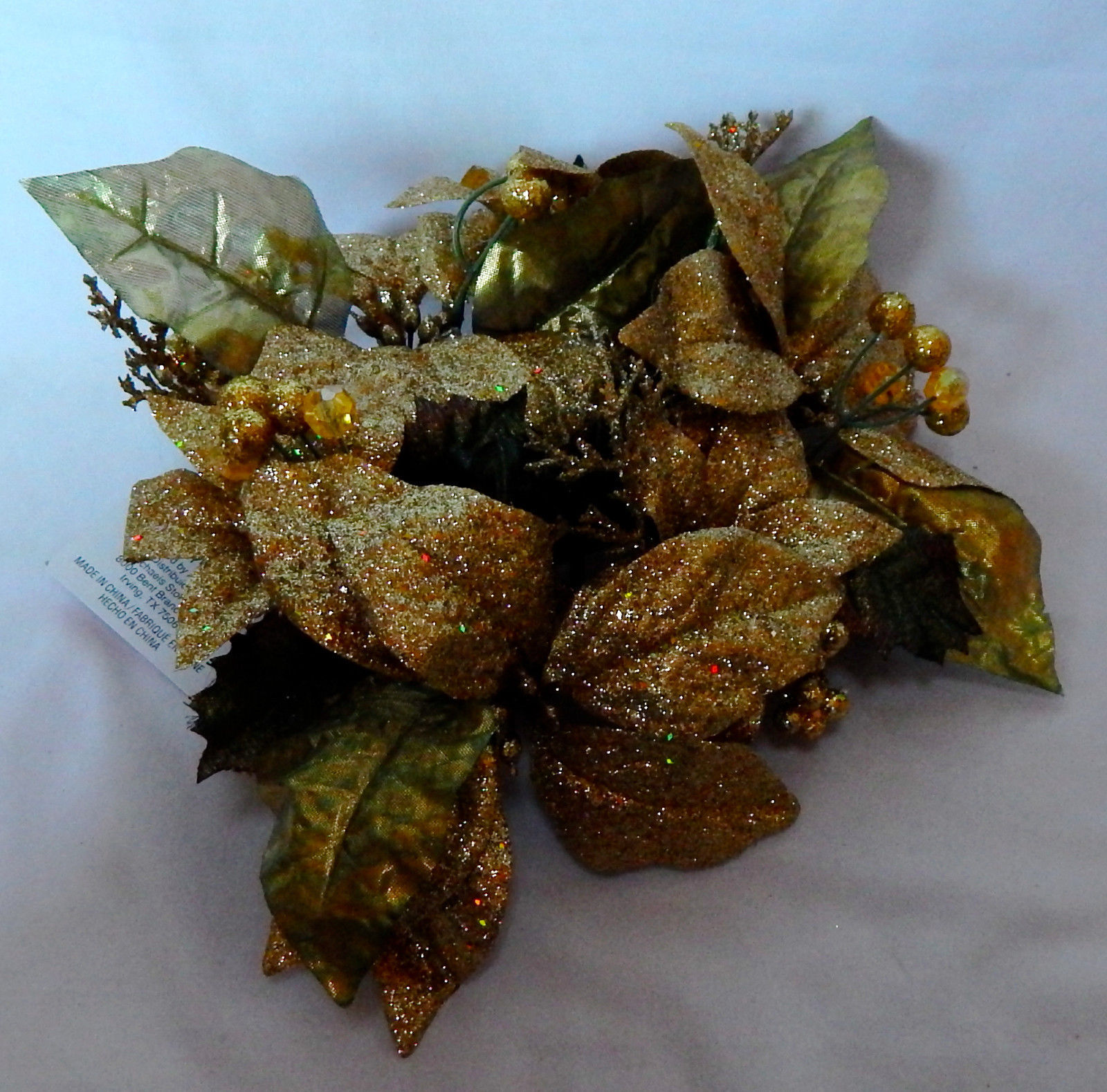 Ashland Candle Ring 3" Gold Leaves Fall Decor Picks Gold Flowers All ...