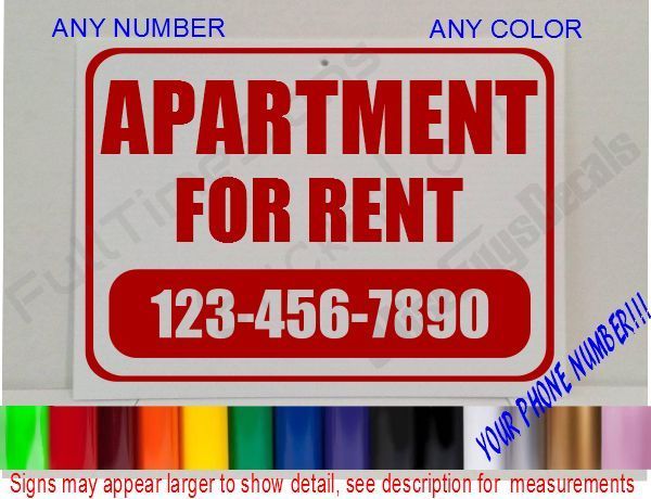 Apartment For Rent Sign Personalized Custom and 32 similar items