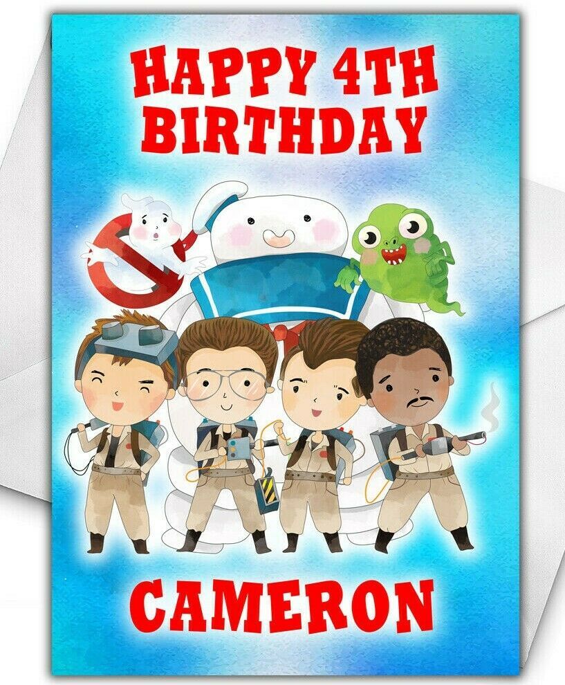 GHOSTBUSTERS Personalised Birthday Card - Large A5- Ghostbusters ...