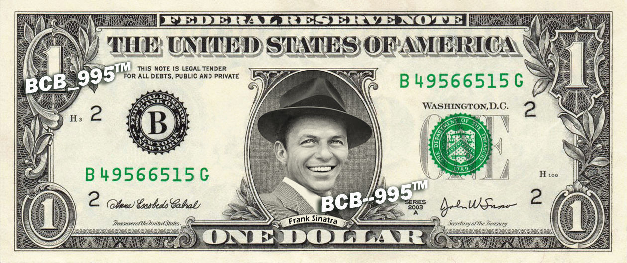 FRANK SINATRA on a REAL Dollar Bill Cash Money Collectible Memorabilia ...