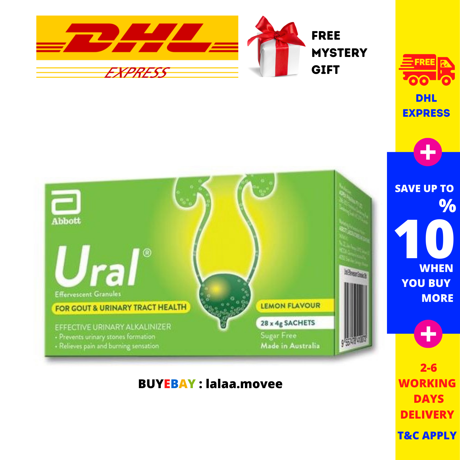 2 Box Abbott Ural Effervescent Granules Urine Alkalinizer 4g X 28s DHL ...