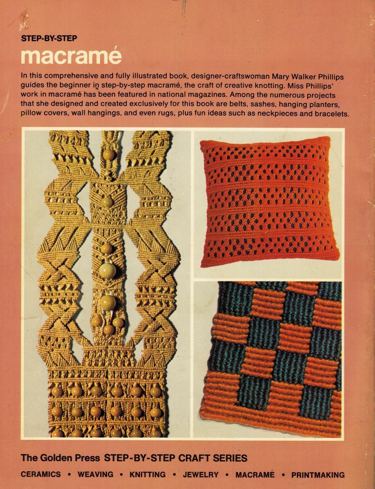 Vintage 1970 Macrame Techniques Projects Plant Hanger Rug Jewelry ...