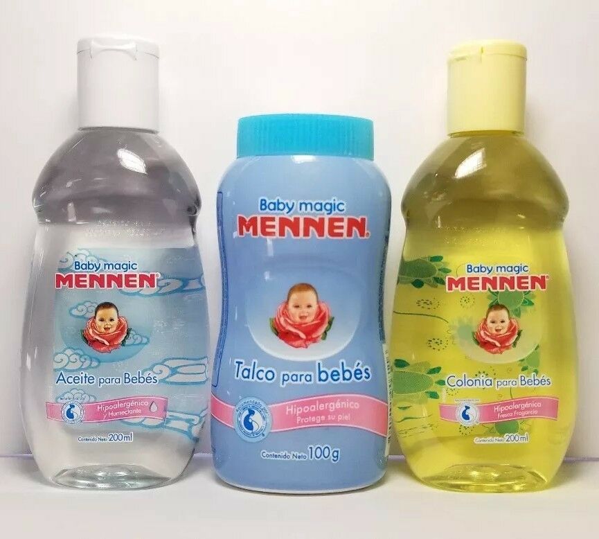 3pk Mennen baby magic talco 100g / Aceite 200ml / Colonia 200ml para ...