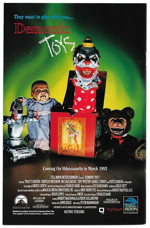 Demonic Toys #3 (1992) * Eternity Comics / Full Moon Entertainment ...