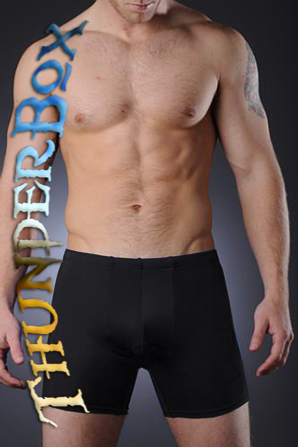 ThunderBox Nylon Spandex Black Pouch Shorts S, M, L, XL - Shorts