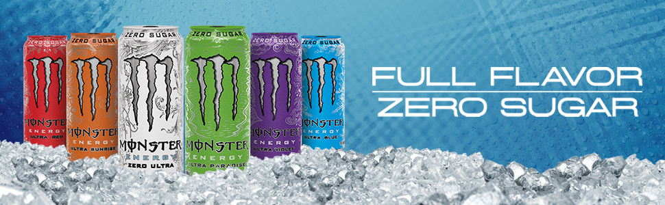 Monster Energy Ultra Zero Sugar Energy Drinks 16 Fl Oz Cans Variety ...