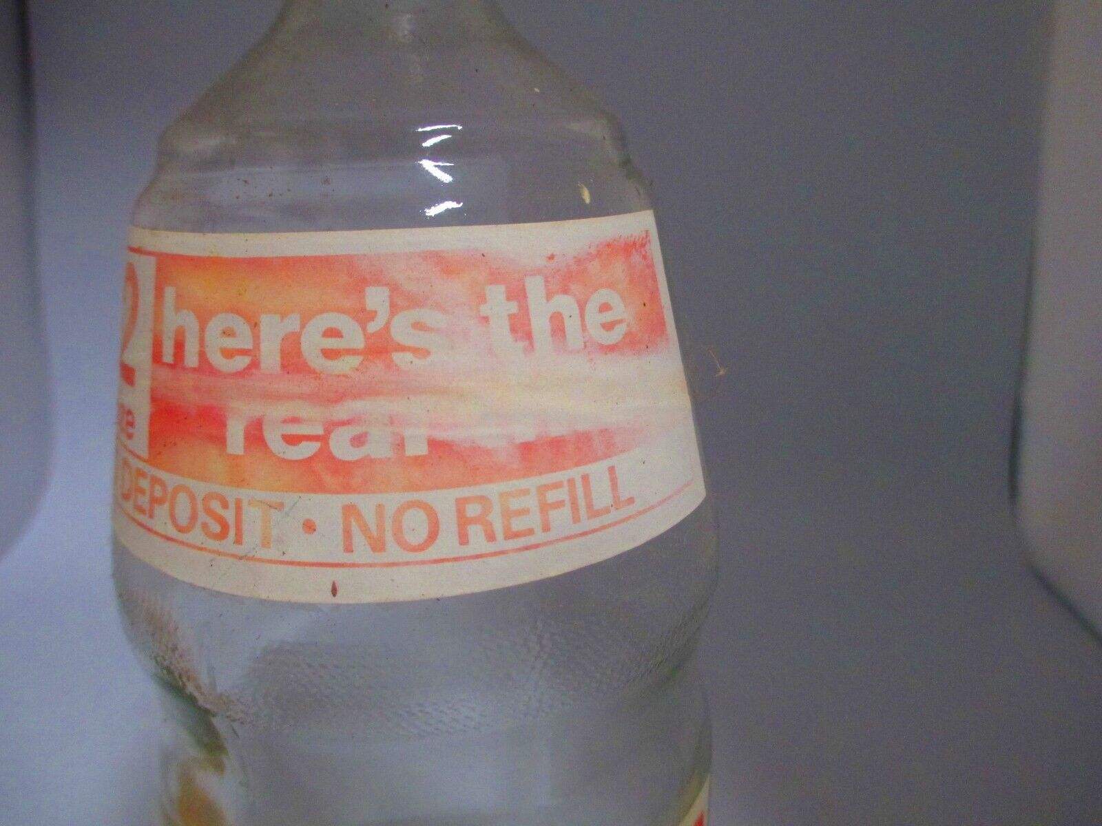 Coca Cola 32 Fl Oz Glass No Deposit No Return Bottle Empty Label Very ...