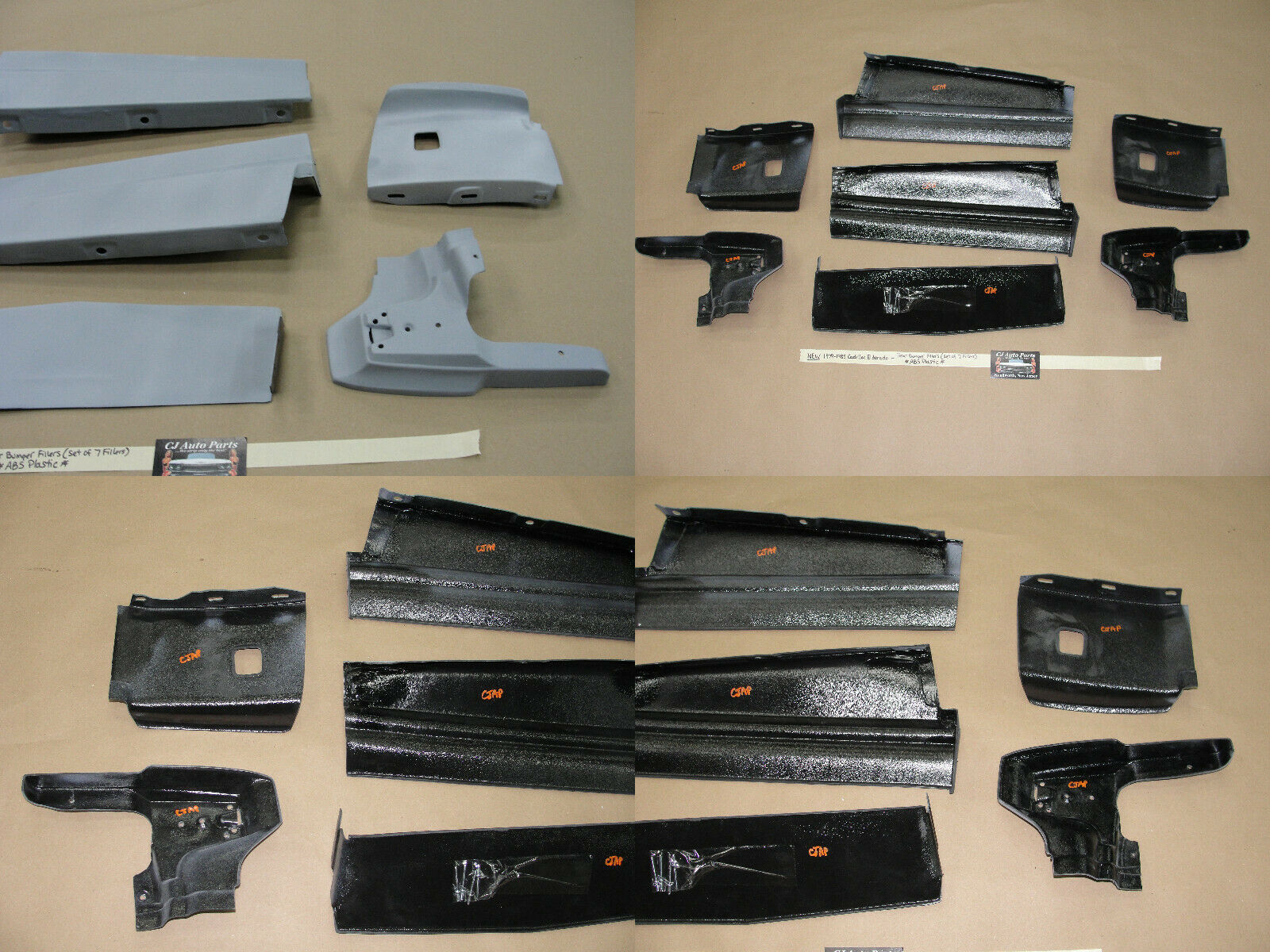 NEW 1979-1985 CADILLAC ELDORADO REAR BUMPER FILLER PANELS (SET OF 7 ...