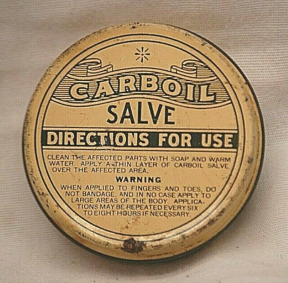 Carboil Salve Tin Nashville Drug Mfg. Co. Antiseptic Vintage ...