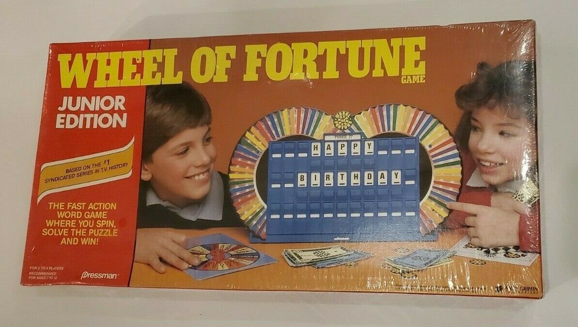 Vintage Wheel of Fortune Junior Edition Board Game 1987 RARE, Sealed ...