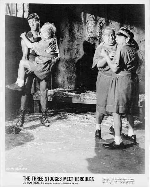 The Three Stooges Meet Hercules 1961 movie 8x10 photo Stooges & Samson ...