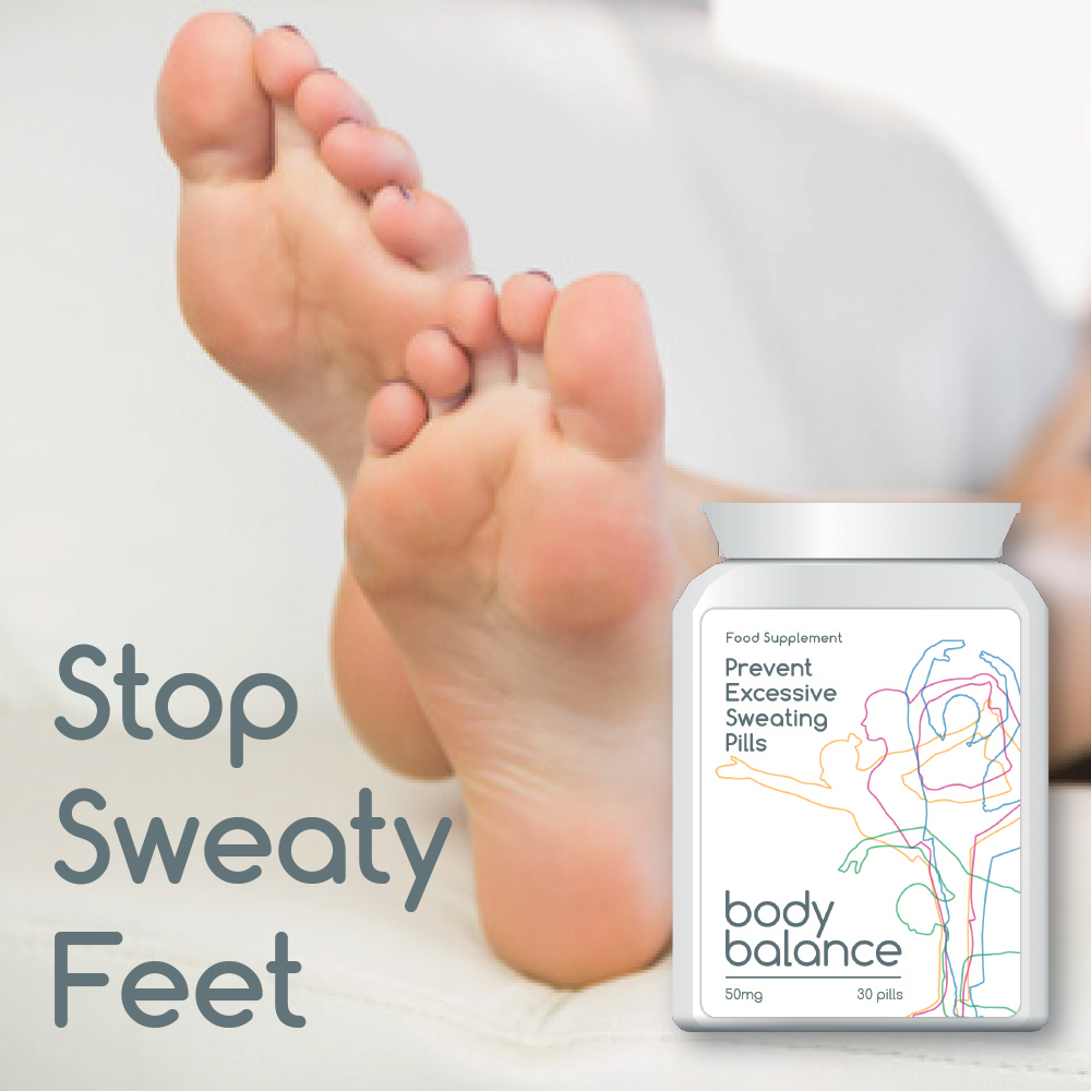 BODY BALANCE PREVENT EXCESSIVE SWEATING PILL SWEATY FEET GROIN HANDS ...