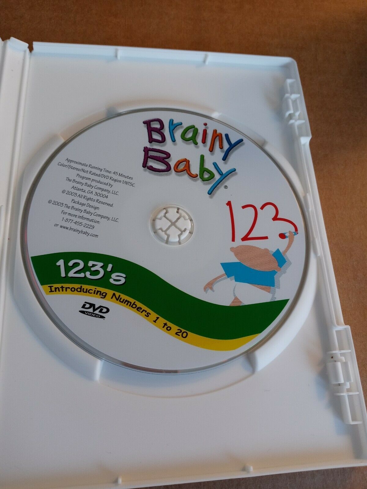 Brainy Baby Teach Your Child 123s DVD Numbers 1 to 20 Classic Edition ...