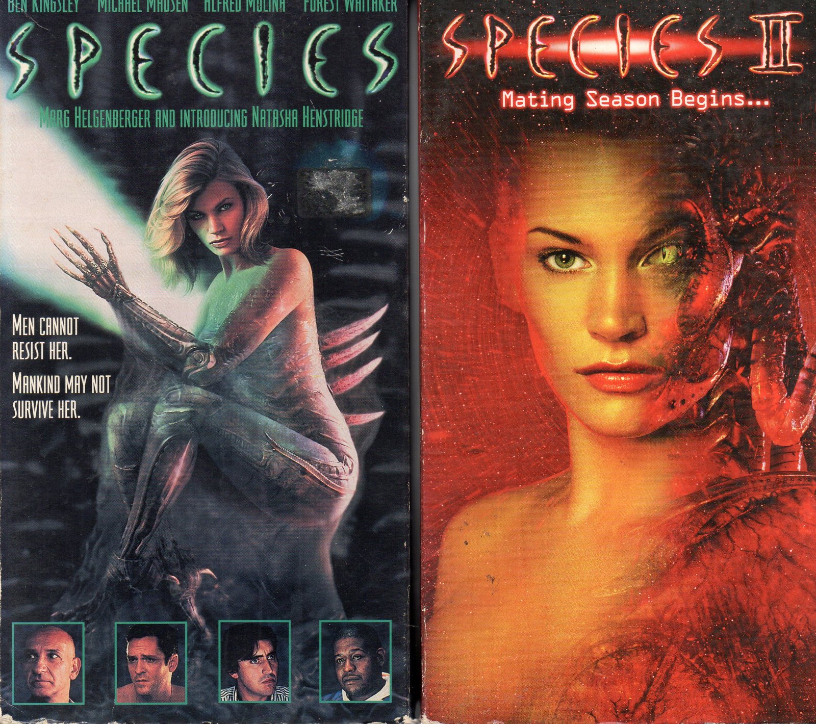 SPECIES collection 1, 2 & 3 (vhs) three tape set, Natasha Henstridge, H ...