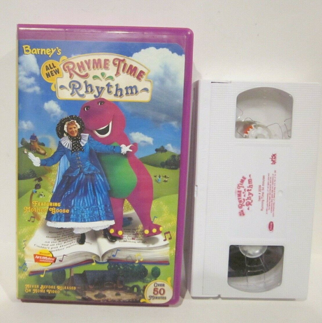 Barney’s Rhyme Time Rhythm VHS Tape Vintage 90s Movie Clam Shell Hard ...