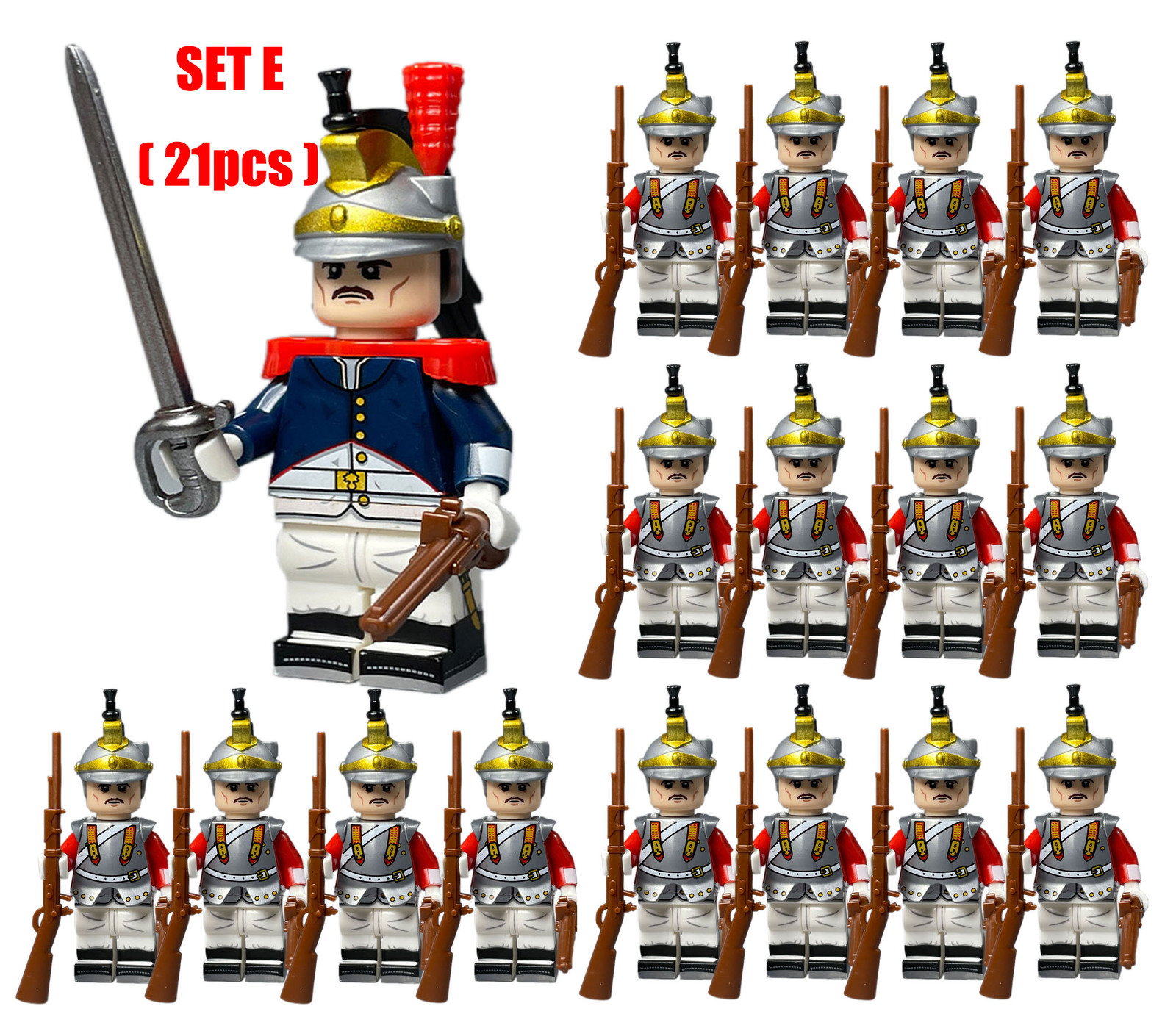 The Napoleonic Wars MOC 5 Countries Army Set Collectible Minifigures ...