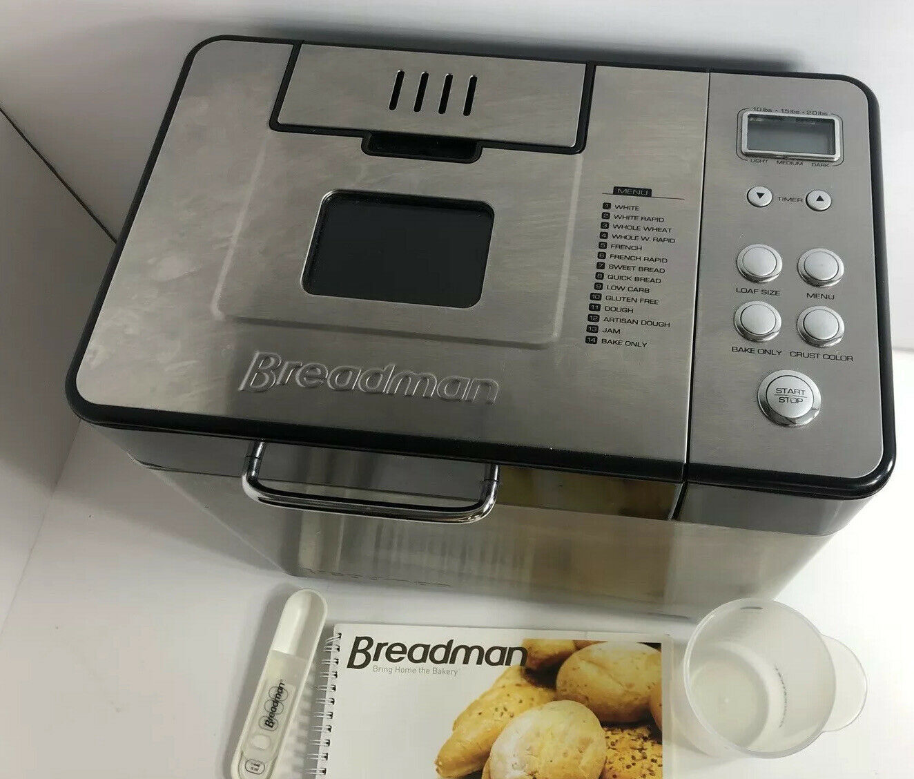Breadman 2 lb Professional Bread Maker Stainless Steel BK1050S FAST ...
