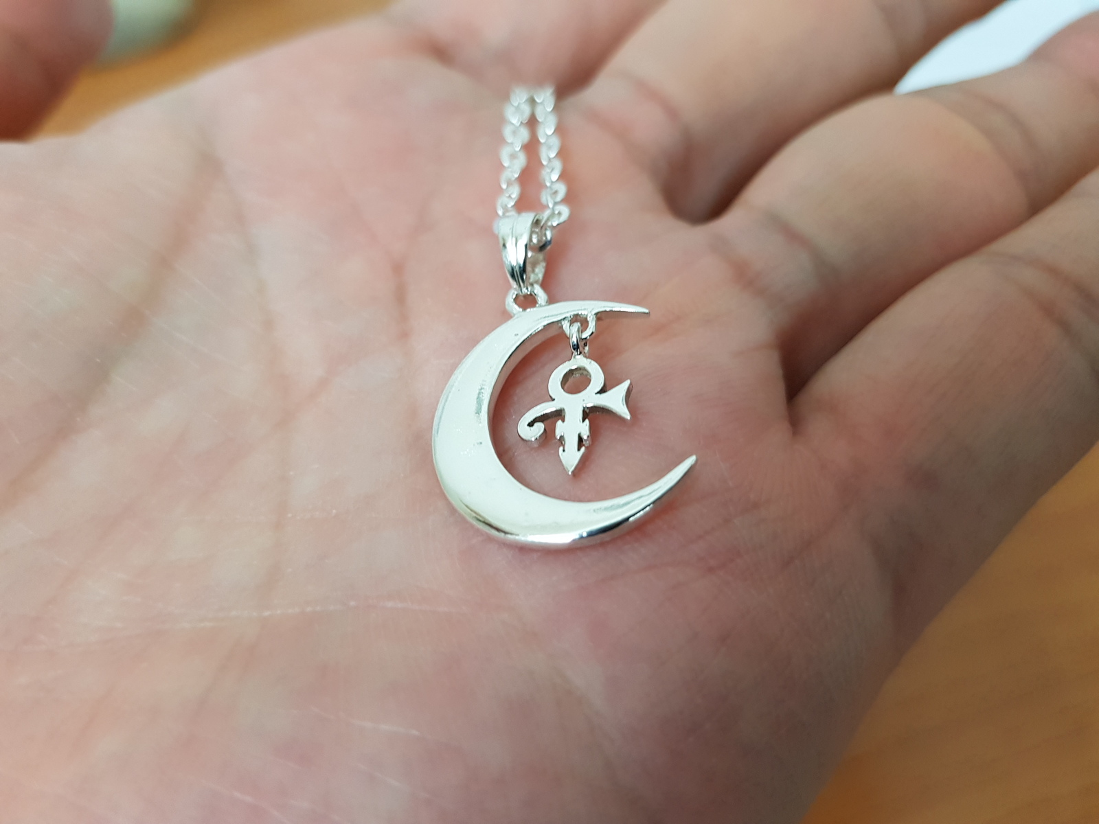Pendant - Moon Crest Love - Remembrance Symbol - 925 Silver - Handmade ...