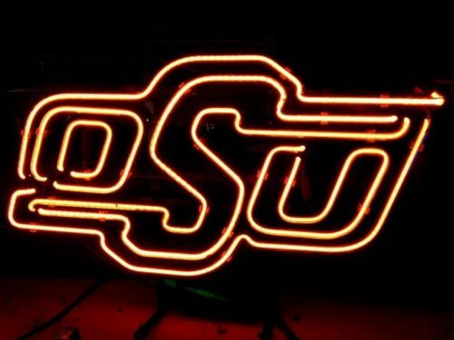 New OSU Oklahoma State Beer Neon Sign 20"x16" - Other Collectible Lighting