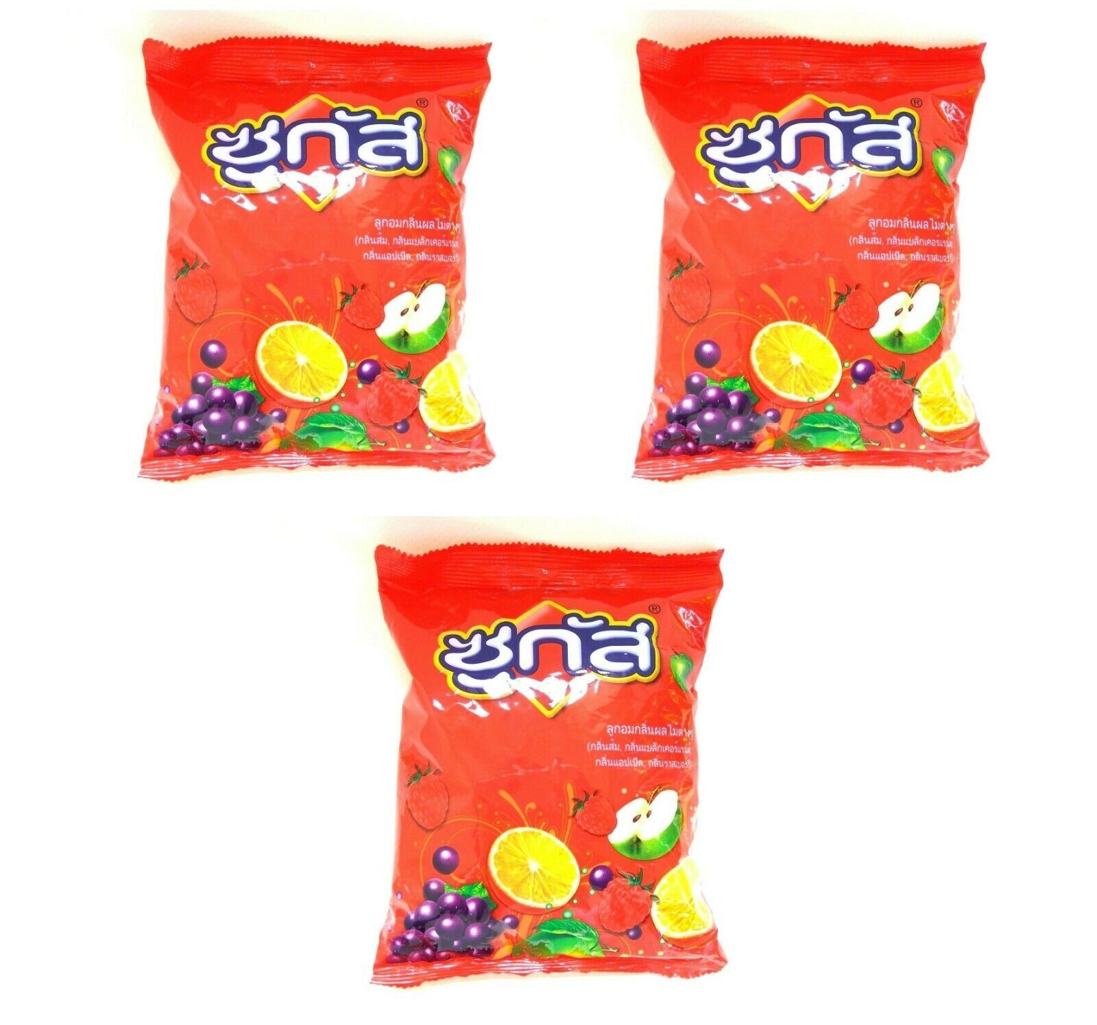 3 Pack Chewy Candy SUGUS Assorted Fruit Flavoured Chews Pack of 100 ...