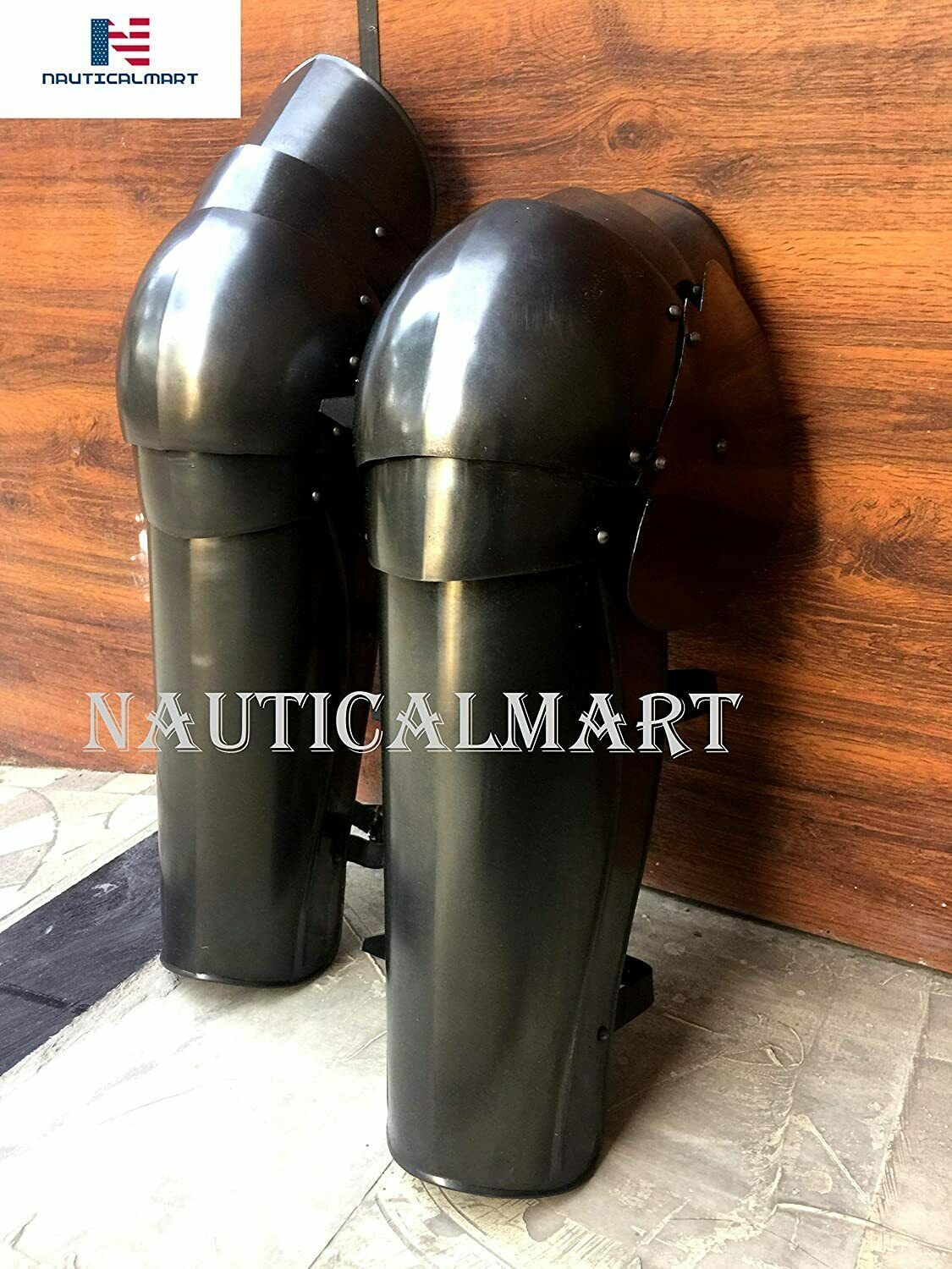 Medieval Leg Guards LARP Armour Articulated Legs Greaves - Armor & Shields