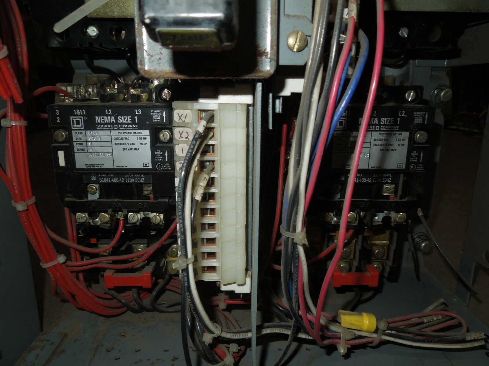 Square D Model 4 Twin Size 1 15A Breaker FVNR Starter Bucket 18" Tall ...