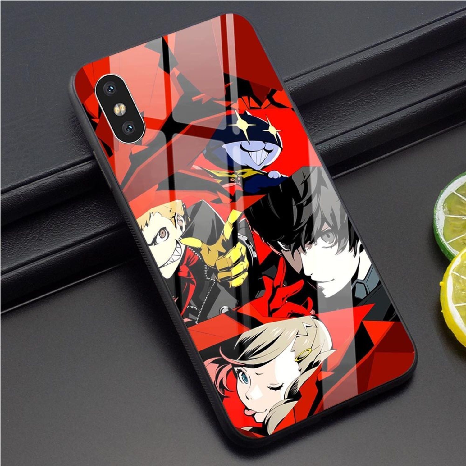 Persona 5 P5 Game Tempered Glass Phone Case for iPhone XR X 7 Xs Max 11 ...