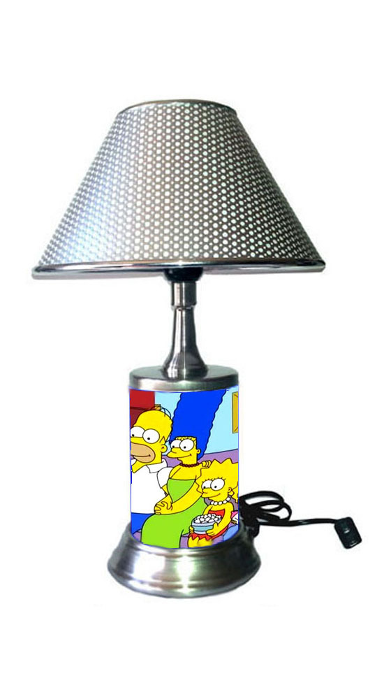 The Simpsons and Family Guy desk lamp with chrome finish shade, Sailor ...