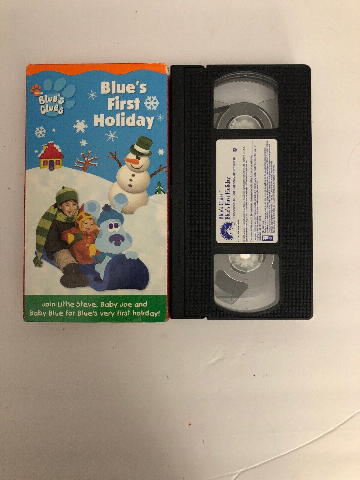 Blue's Clues-Blue’s First Holiday(VHS Nickelodeon Nick Jr. 2003)RARE ...