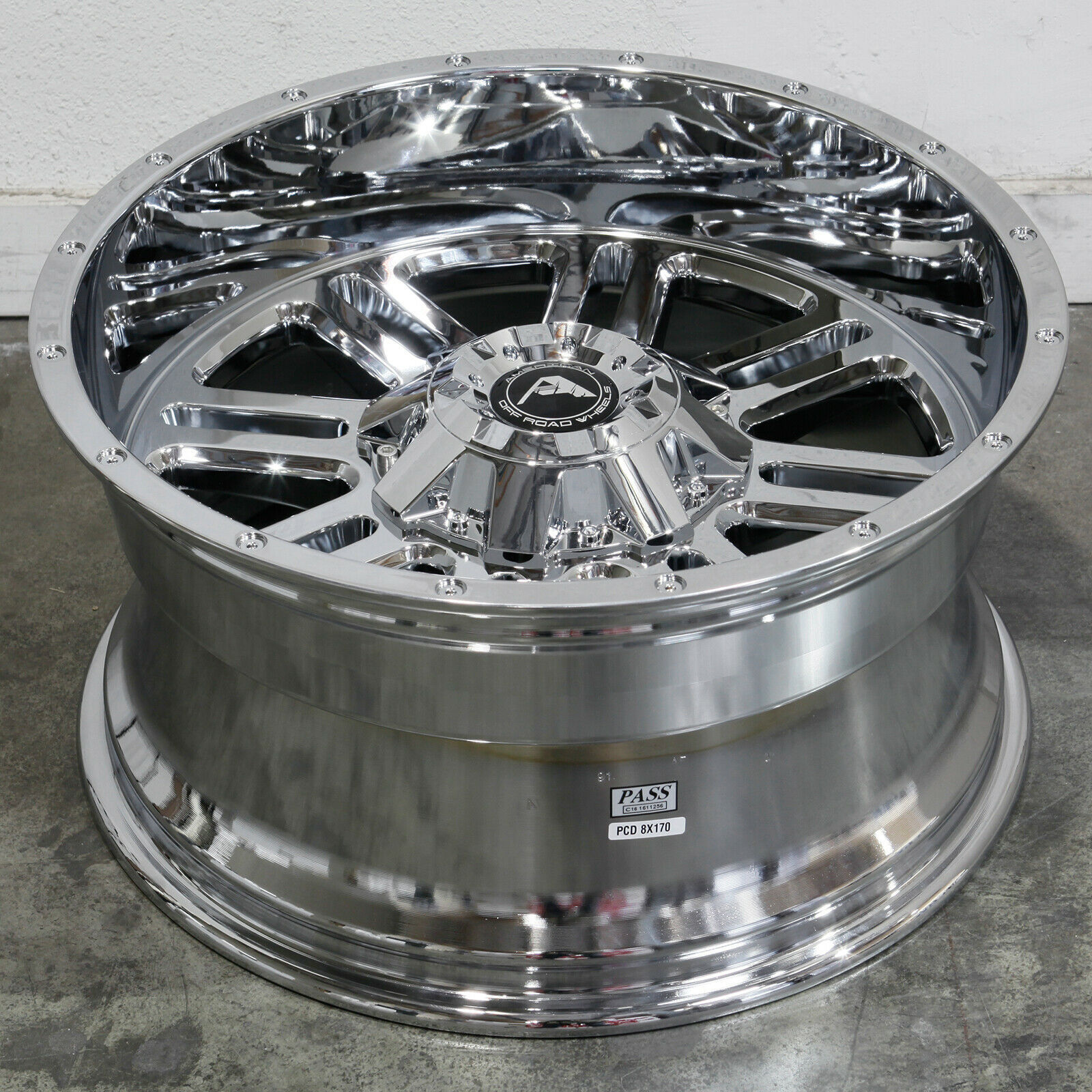 One 20x10 American Off-Road A106 6x135/6x5.5 -24 Chrome Wheels Rims ...