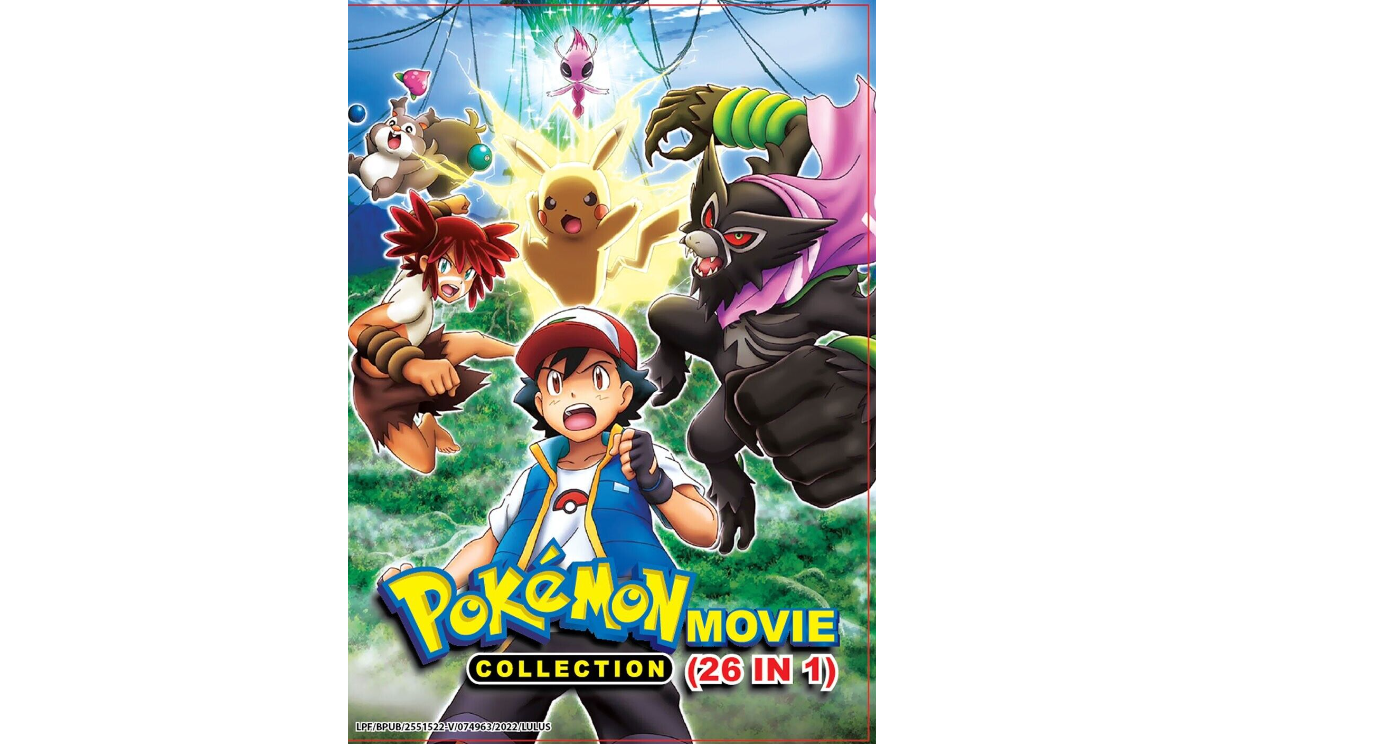 Pokemon Complete Movie Collection (26 IN 1) DVD [Anime] [English Sub ...