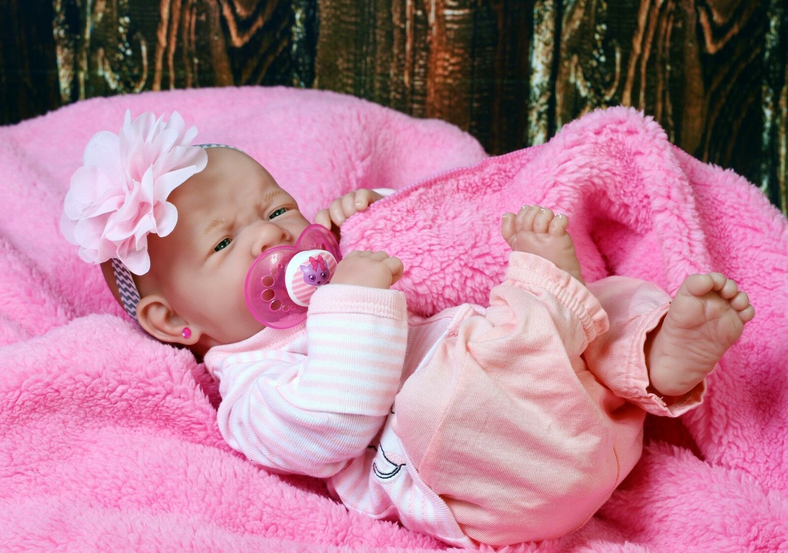 My Adorable Baby Girl Berenguer Preemie Lifelike Reborn Doll W Pacifier ...