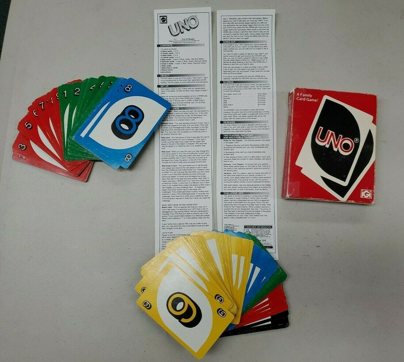 Vintage Uno Card Game International Games 1979 With Instructions 100% ...